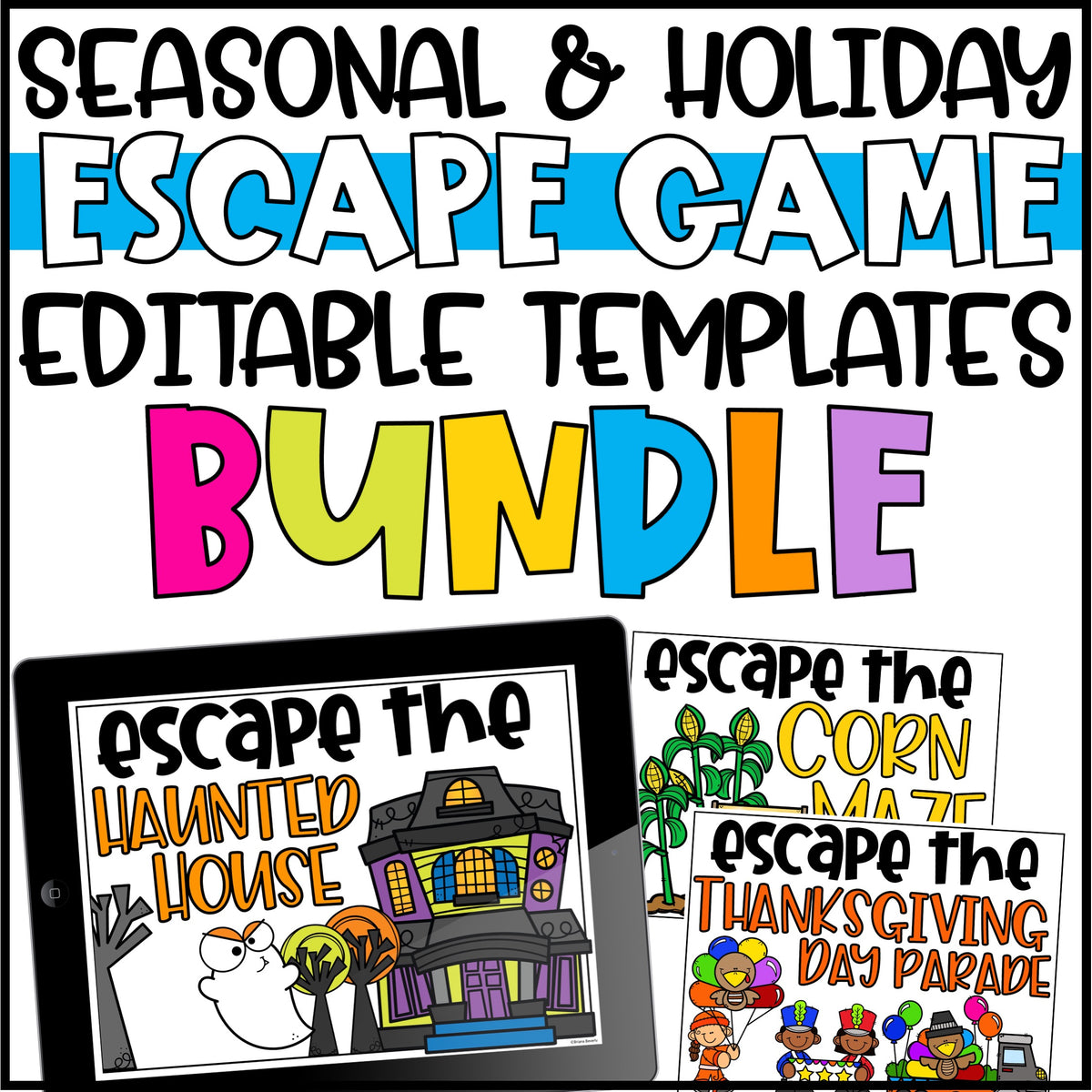 Editable Escape Room Templates - The Bundle – Teaching with Briana Beverly