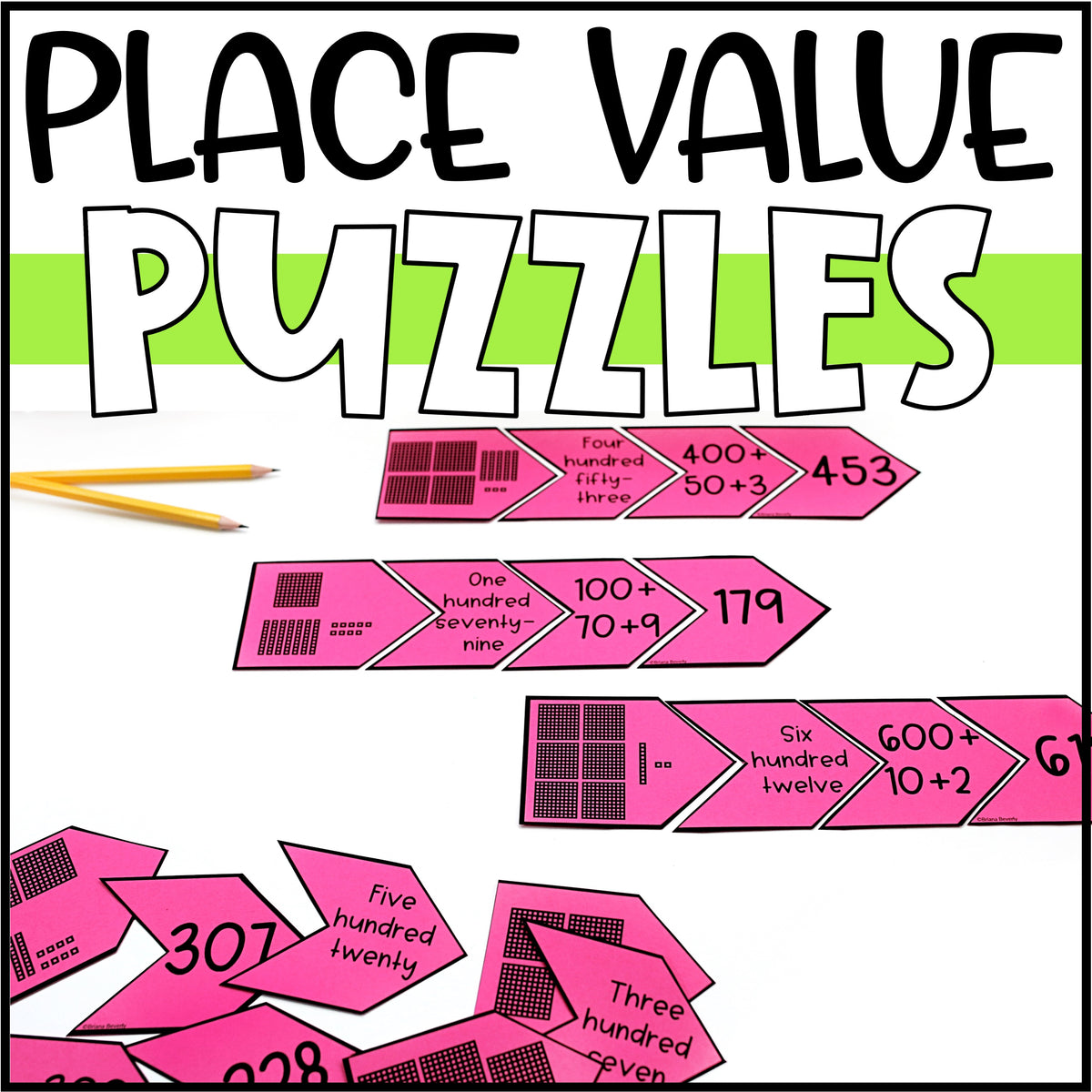 Place Value Puzzles Game and Math Center – Teaching with Briana Beverly