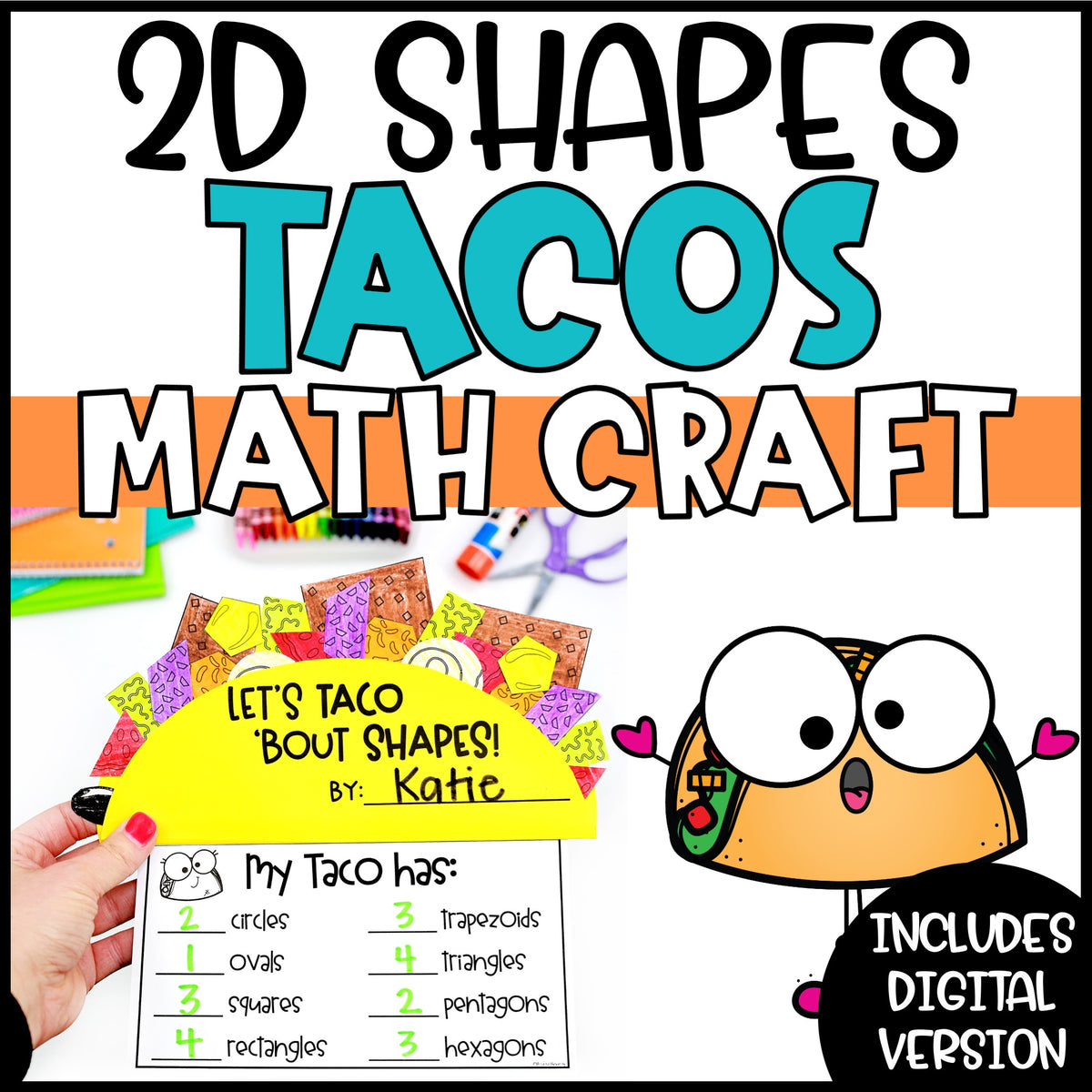 2D Shapes Taco Math Craft – Teaching with Briana Beverly
