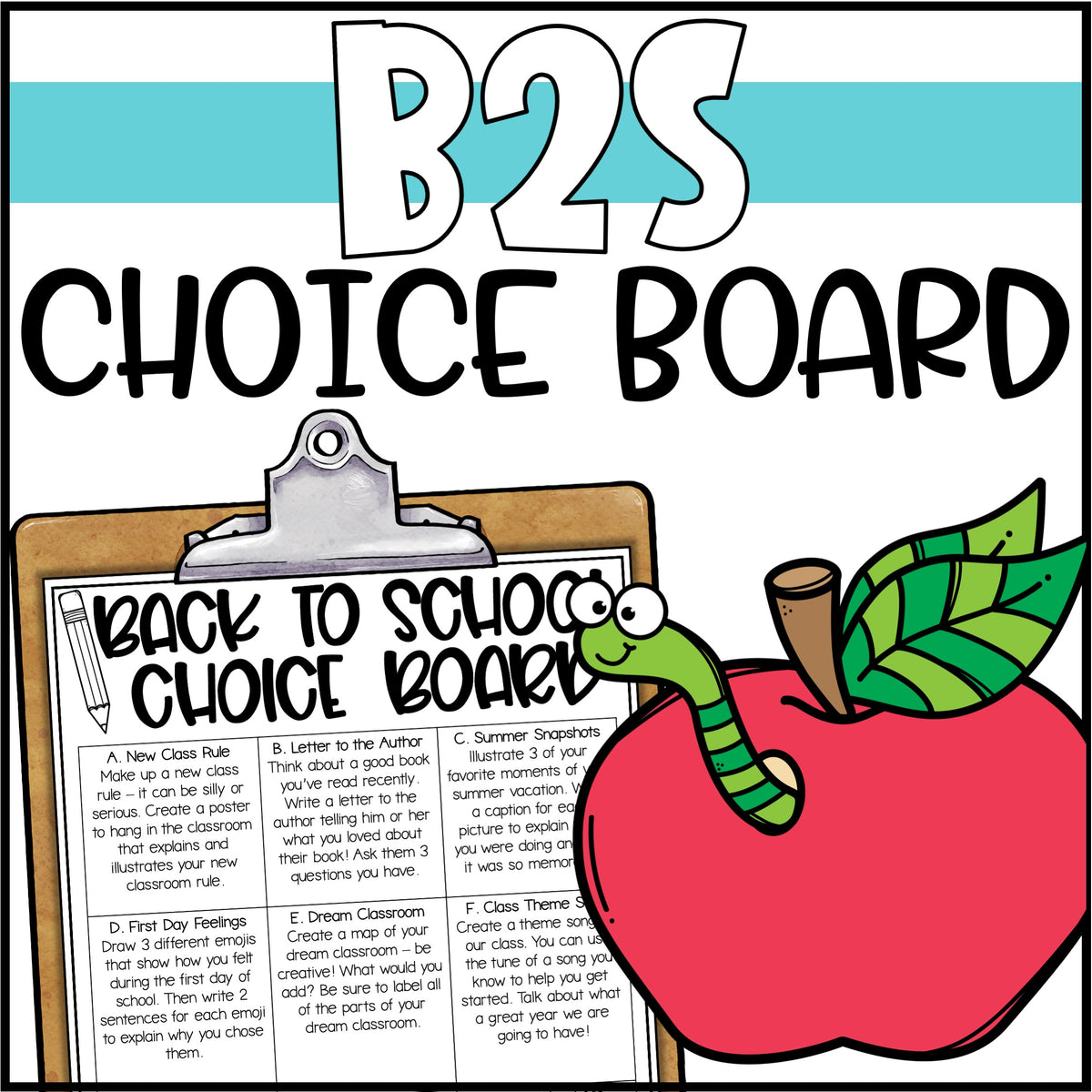 Back to School Choice Board - Morning Work or Early Finisher Activitie ...