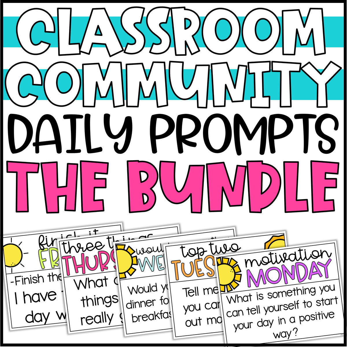 Classroom Community Building Prompts - Year-long Bundle – Teaching with ...