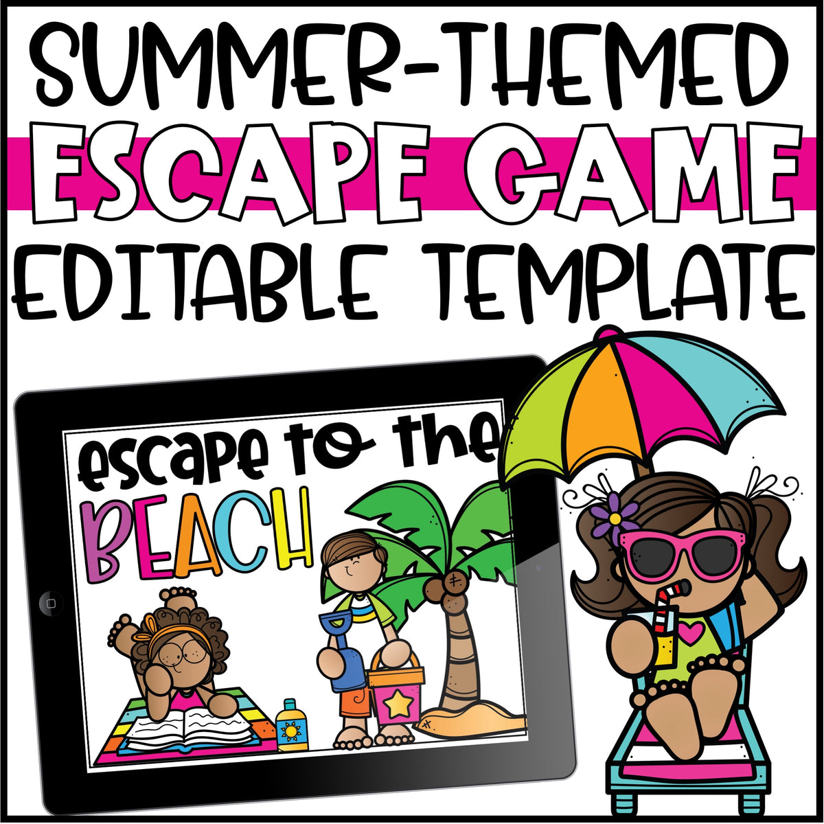 Summer Editable Escape Room Template – Teaching with Briana Beverly