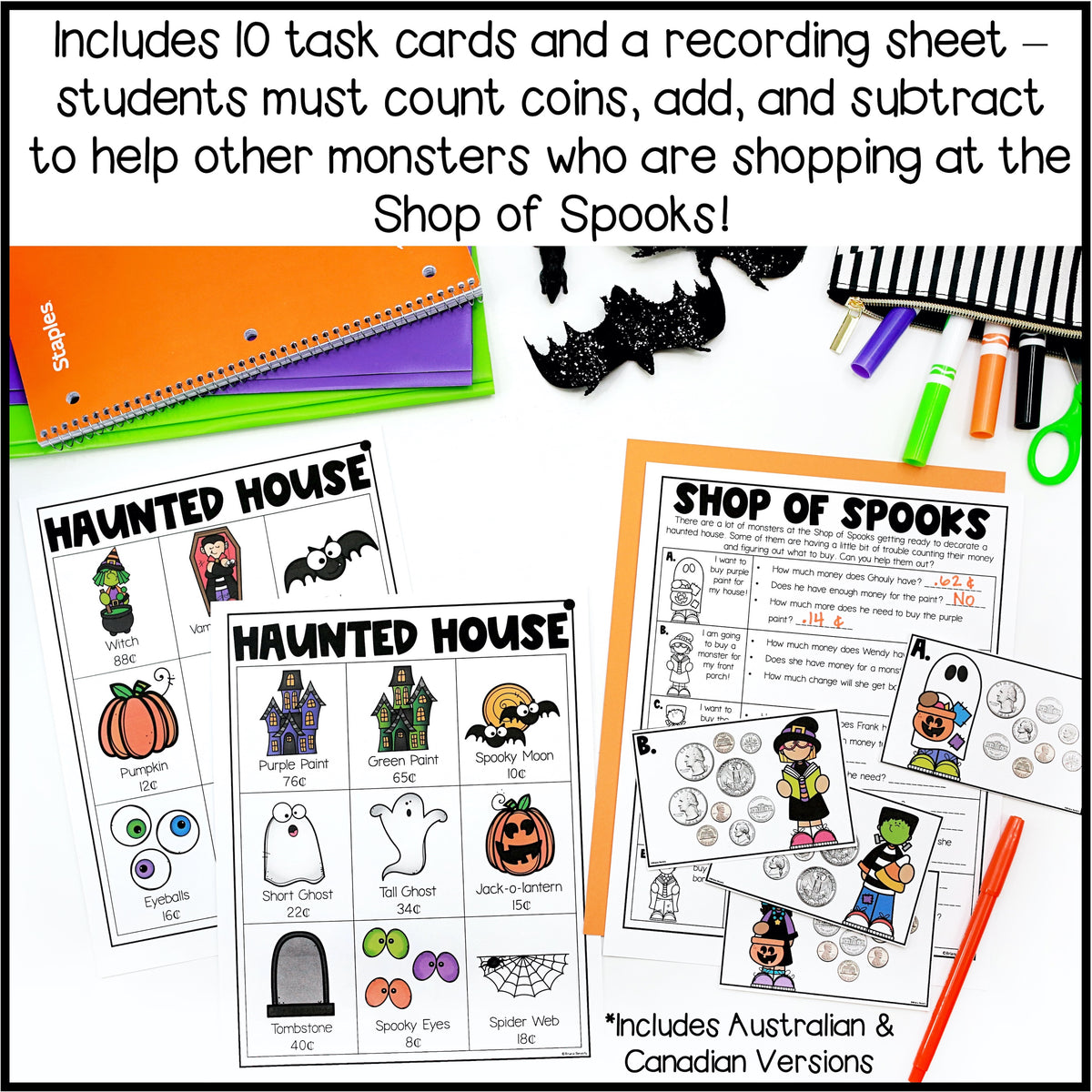 Halloween Math Activity & Craft - Build a Haunted House – Teaching with ...