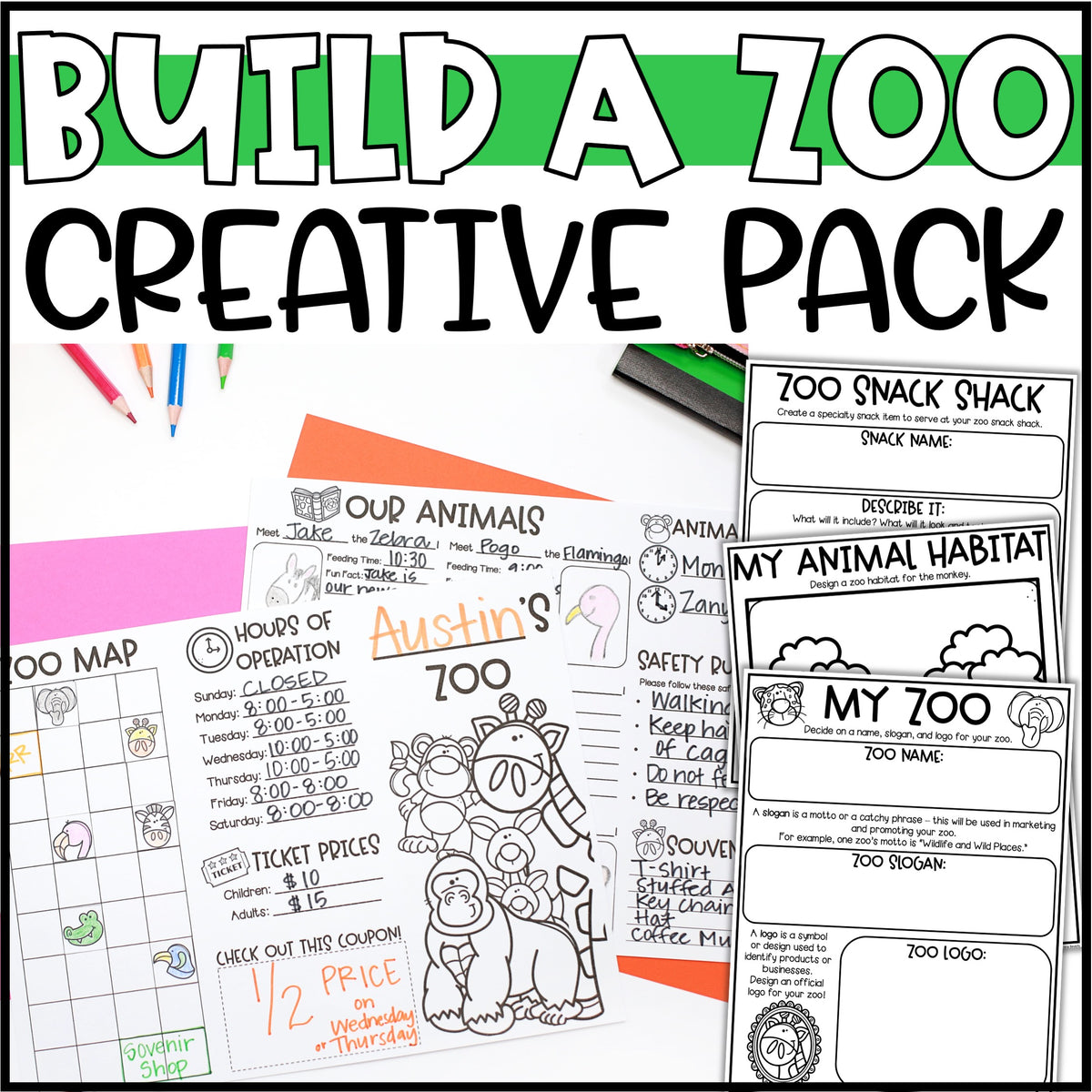 Build a Zoo PBL Creative Pack – Teaching with Briana Beverly
