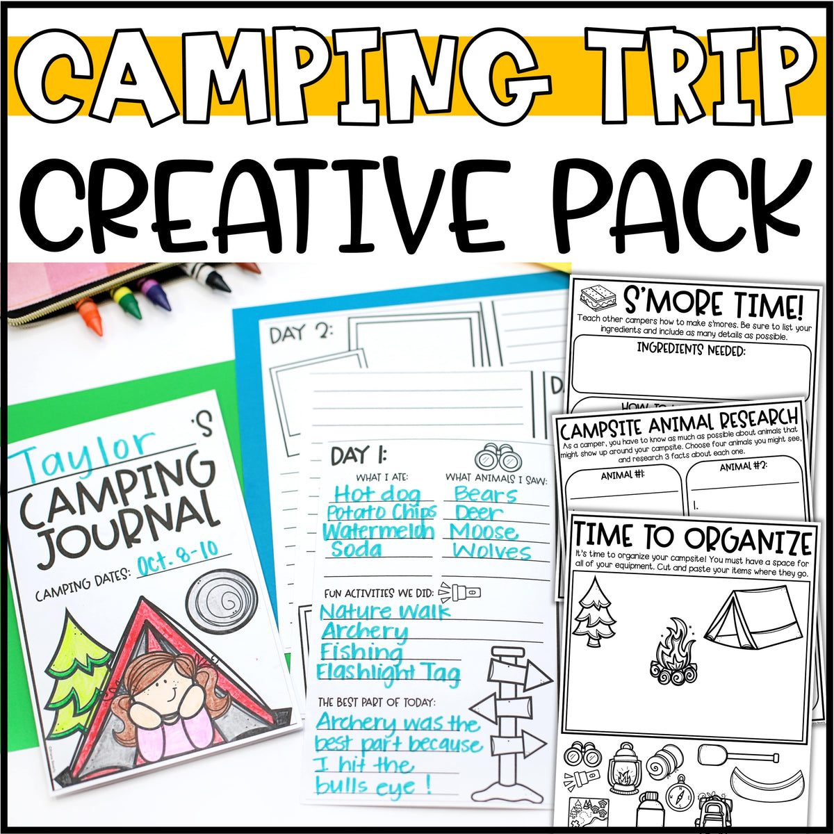 Plan a Camping Trip PBL Creative Pack – Teaching with Briana Beverly