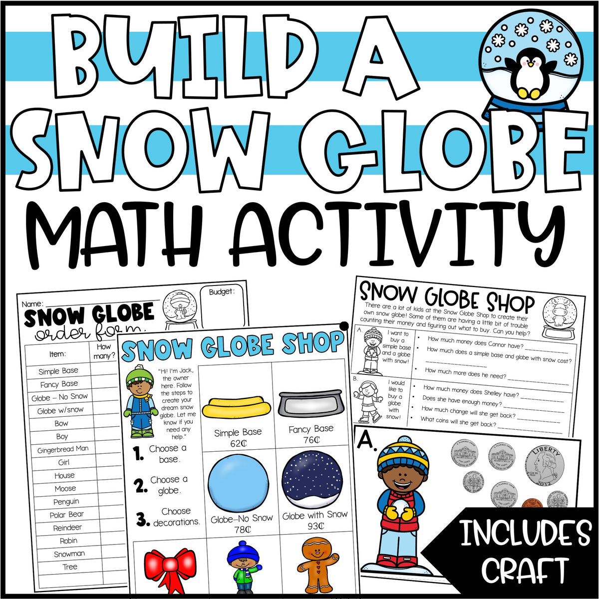 Winter Math Activity & Craft - Build a Snow Globe – Teaching with ...