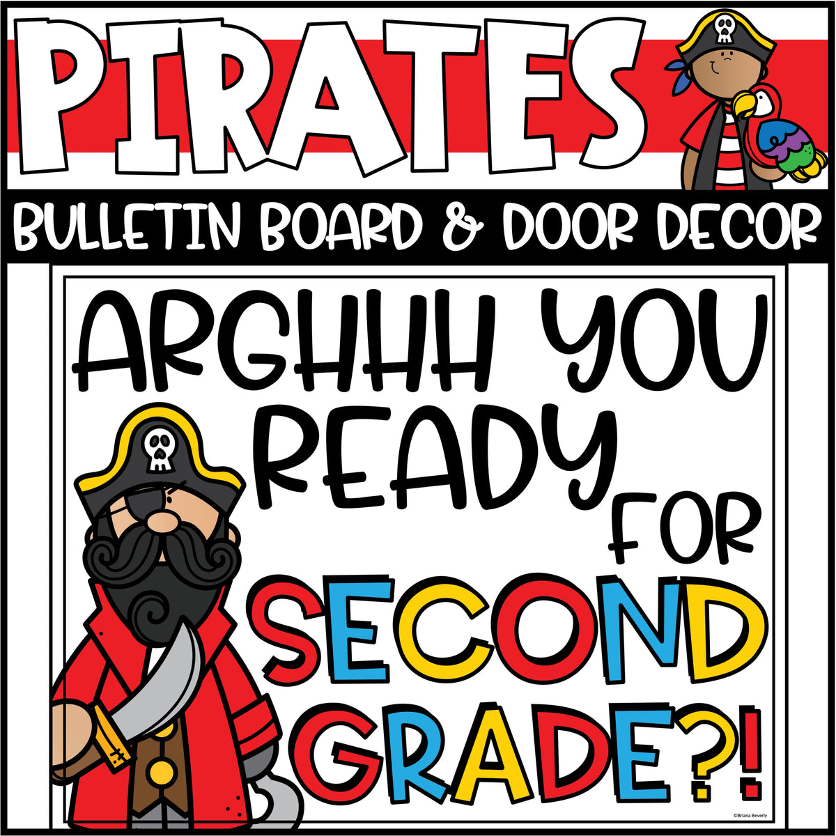 Back to School Pirate Bulletin Board or Door Decoration – Teaching with ...
