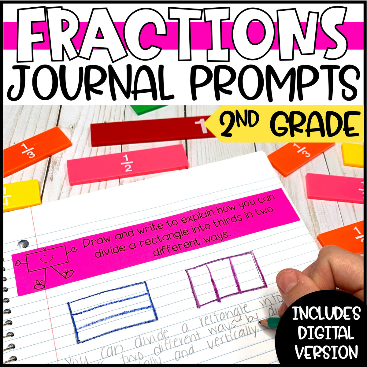 Fractions and Arrays Math Journal Prompts – Teaching with Briana Beverly