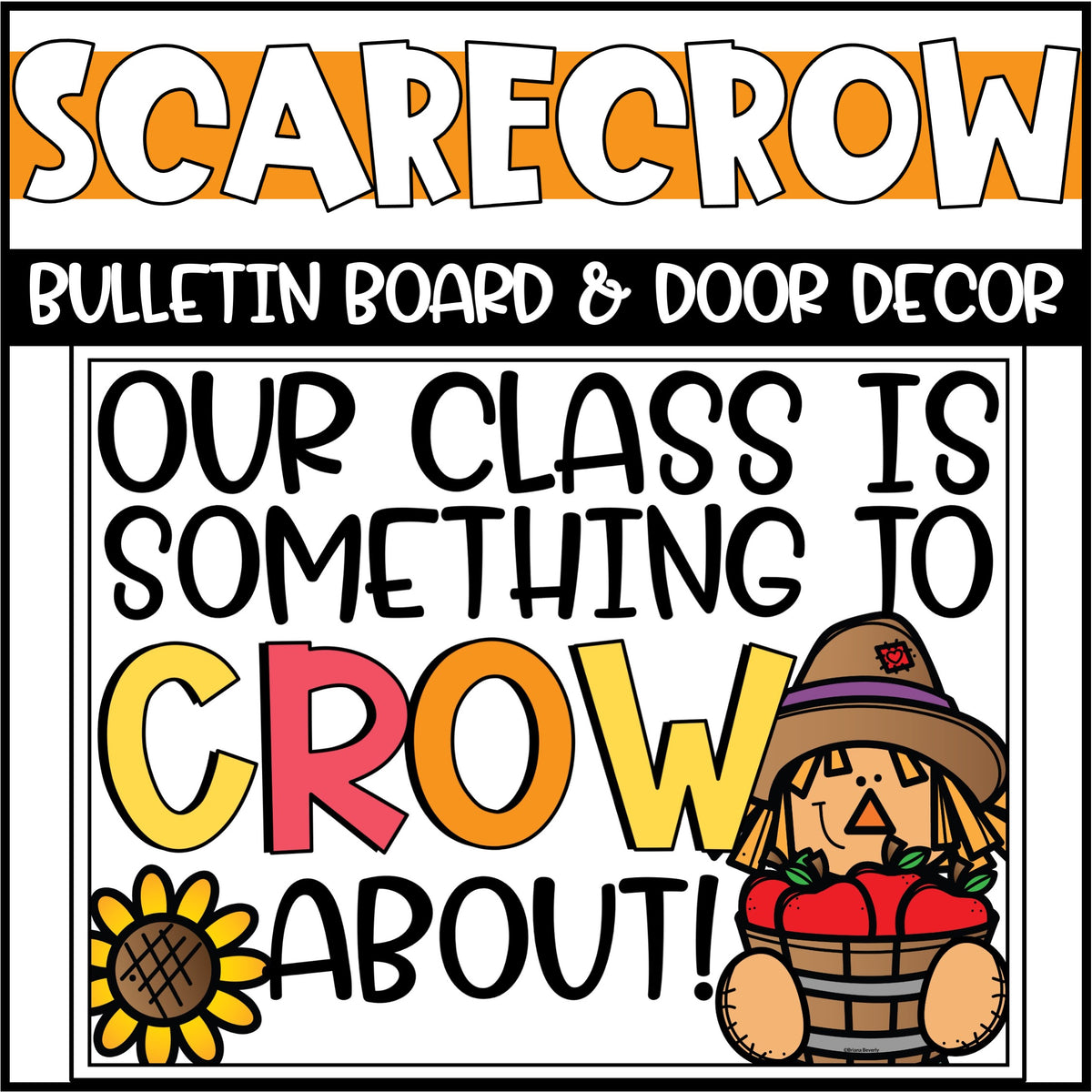 Fall Scarecrow Bulletin Board or Door Decoration – Teaching with Briana ...