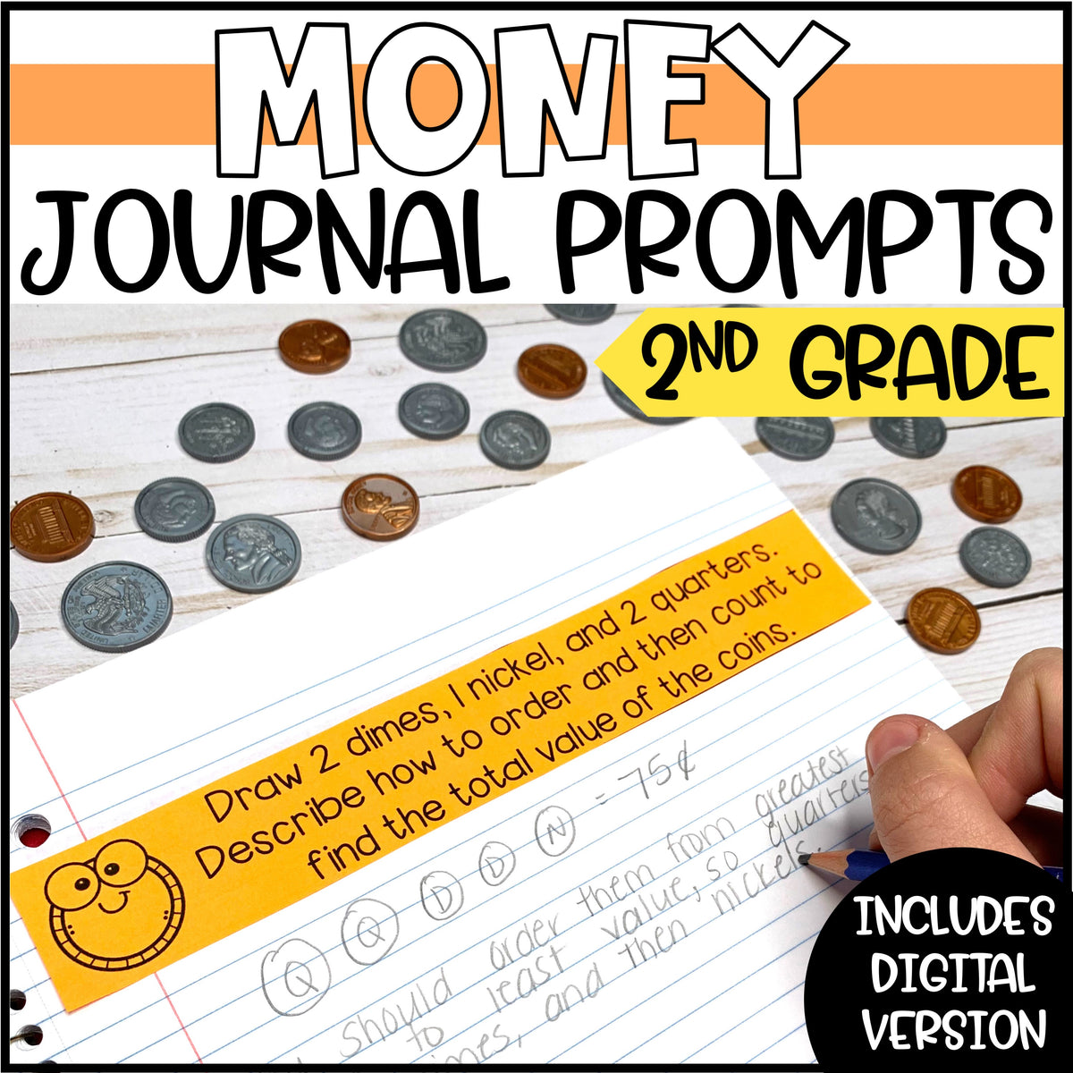 Money & Counting Coins Math Journal Prompts – Teaching with Briana Beverly