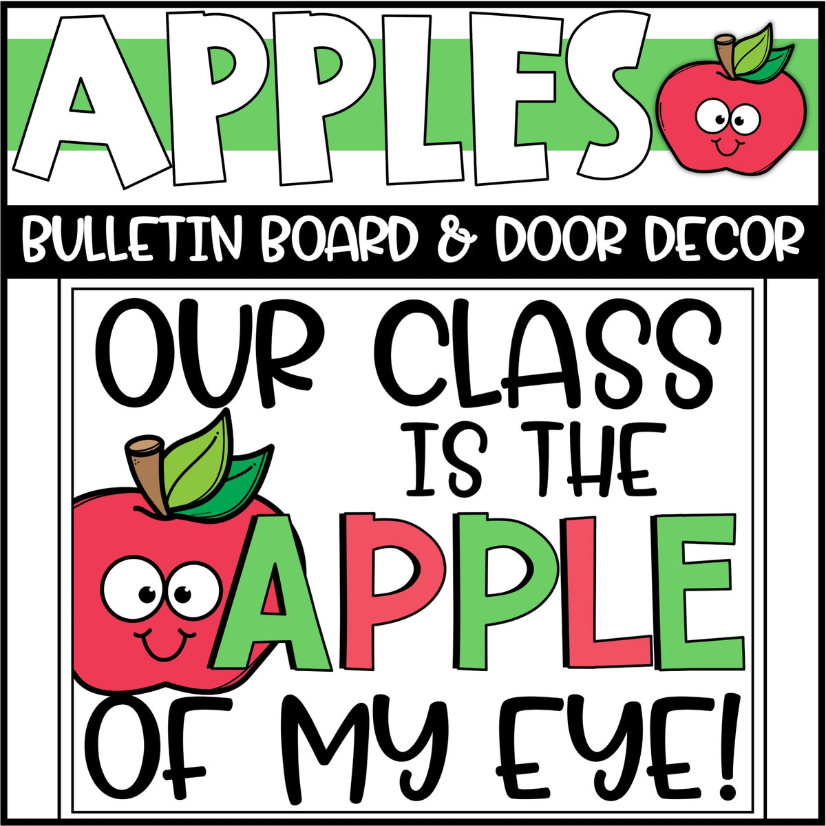 Fall Apples Bulletin Board or Door Decoration – Teaching with Briana ...