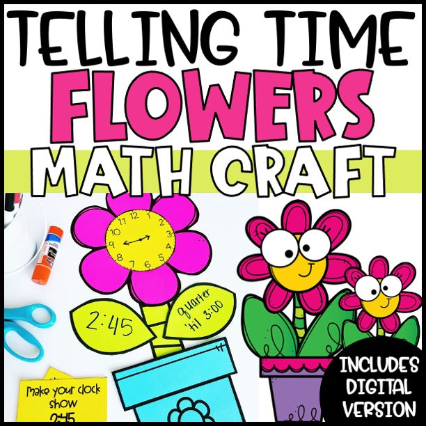 Flower Telling Time Math Craft – Teaching with Briana Beverly