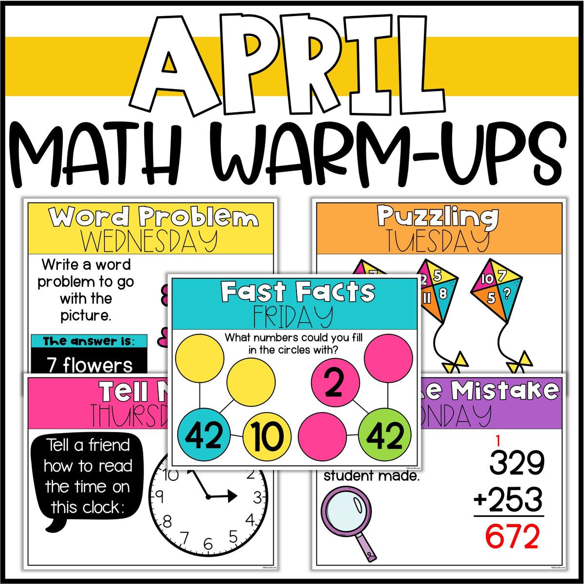 April Math Warm-Ups for 2nd Grade - Spring Math Activities – Teaching ...