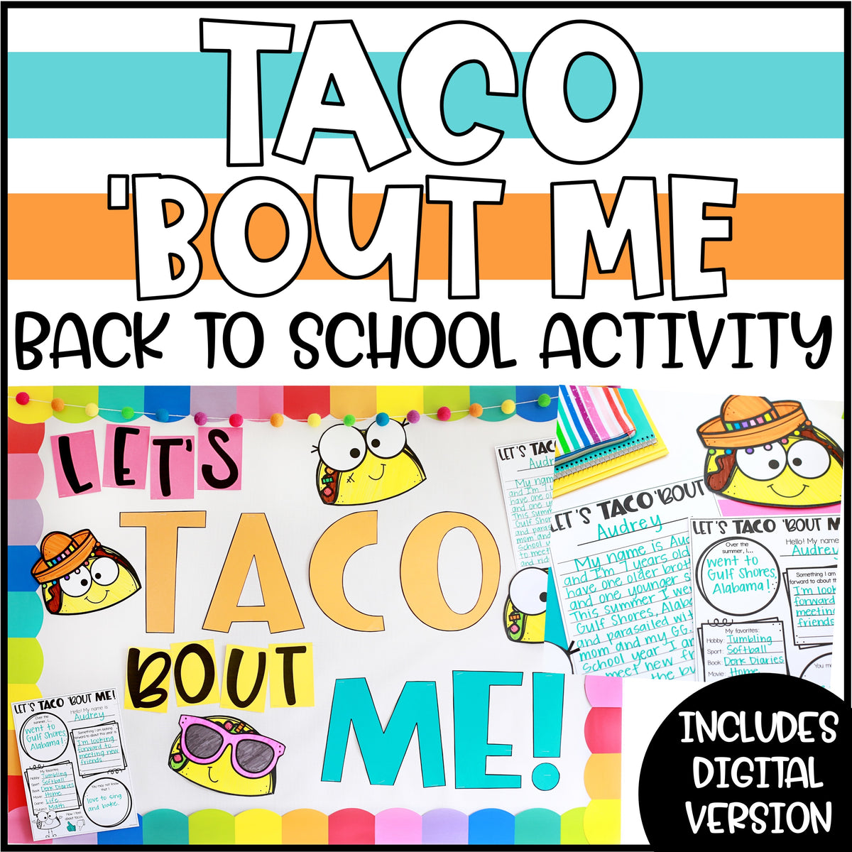 Back to School All About Me Activity - Taco 'Bout Me – Teaching with ...