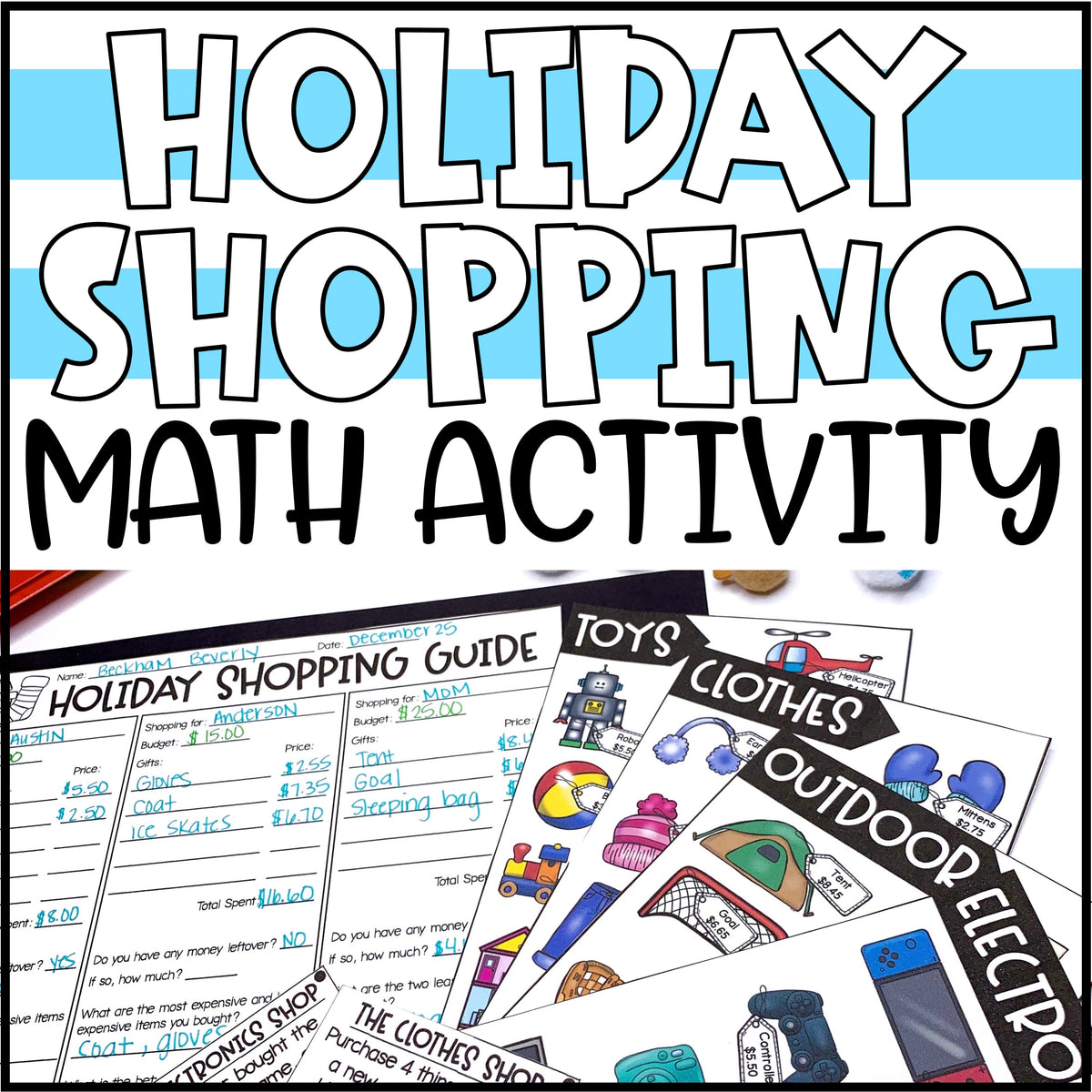 Christmas Shopping Math Activity – Teaching with Briana Beverly
