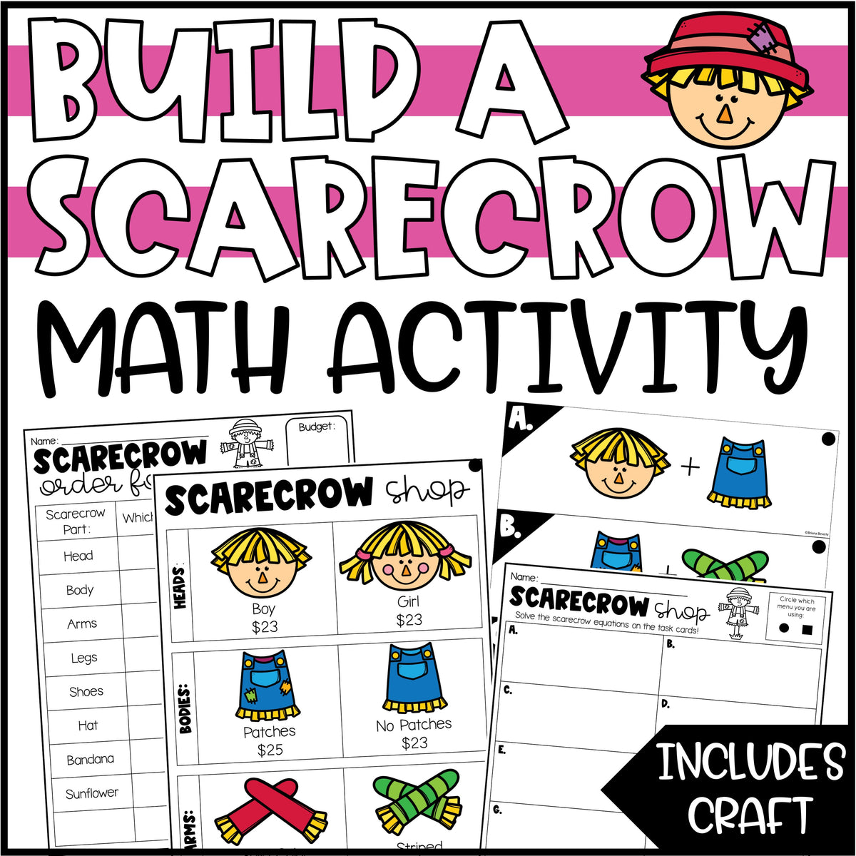 Fall Place Value Activity and Enrichment - Build a Scarecrow – Teaching ...