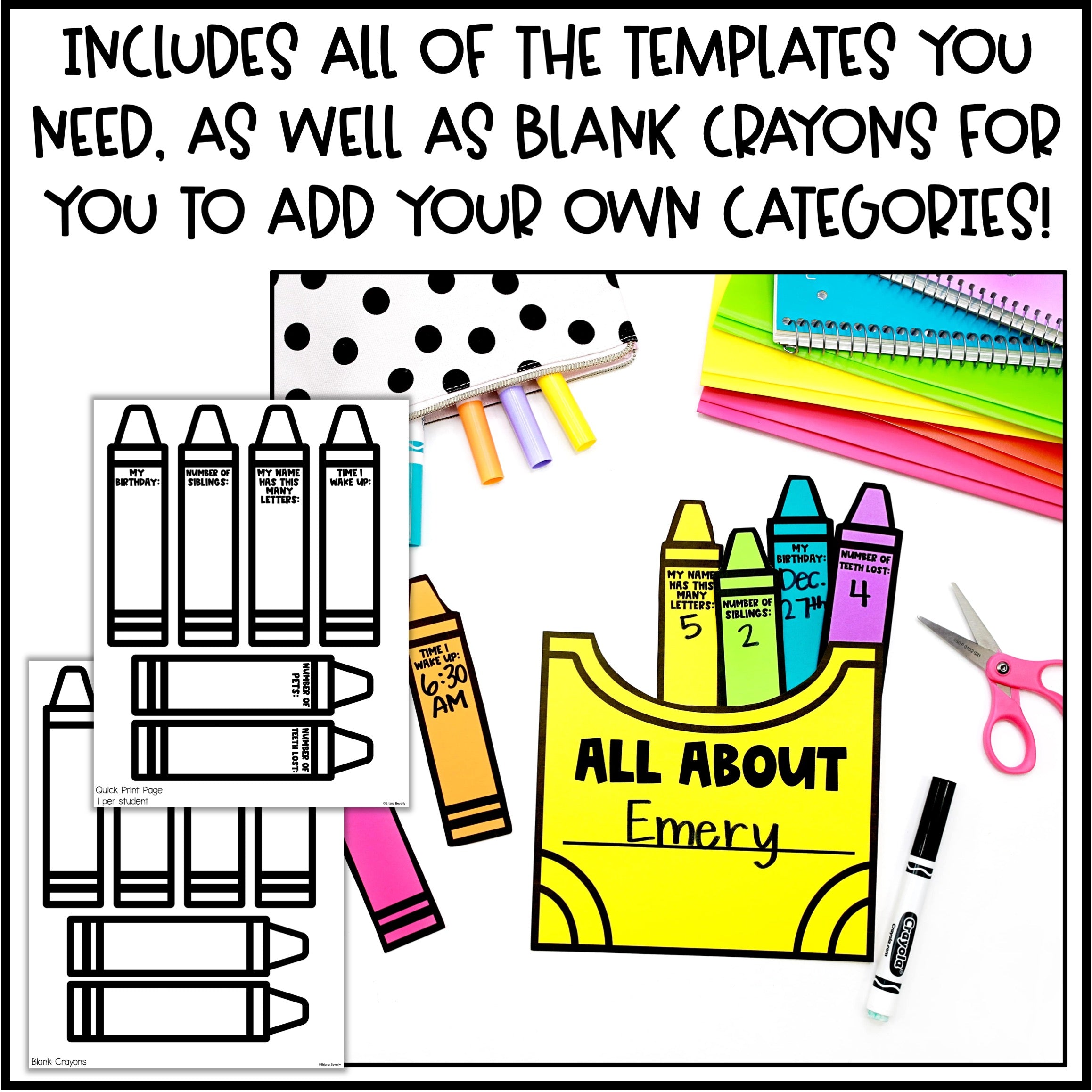 Math All About Me Activity Back To School Craft Teaching With math-all-about-me-activity-back-to-school-craft-teaching-with